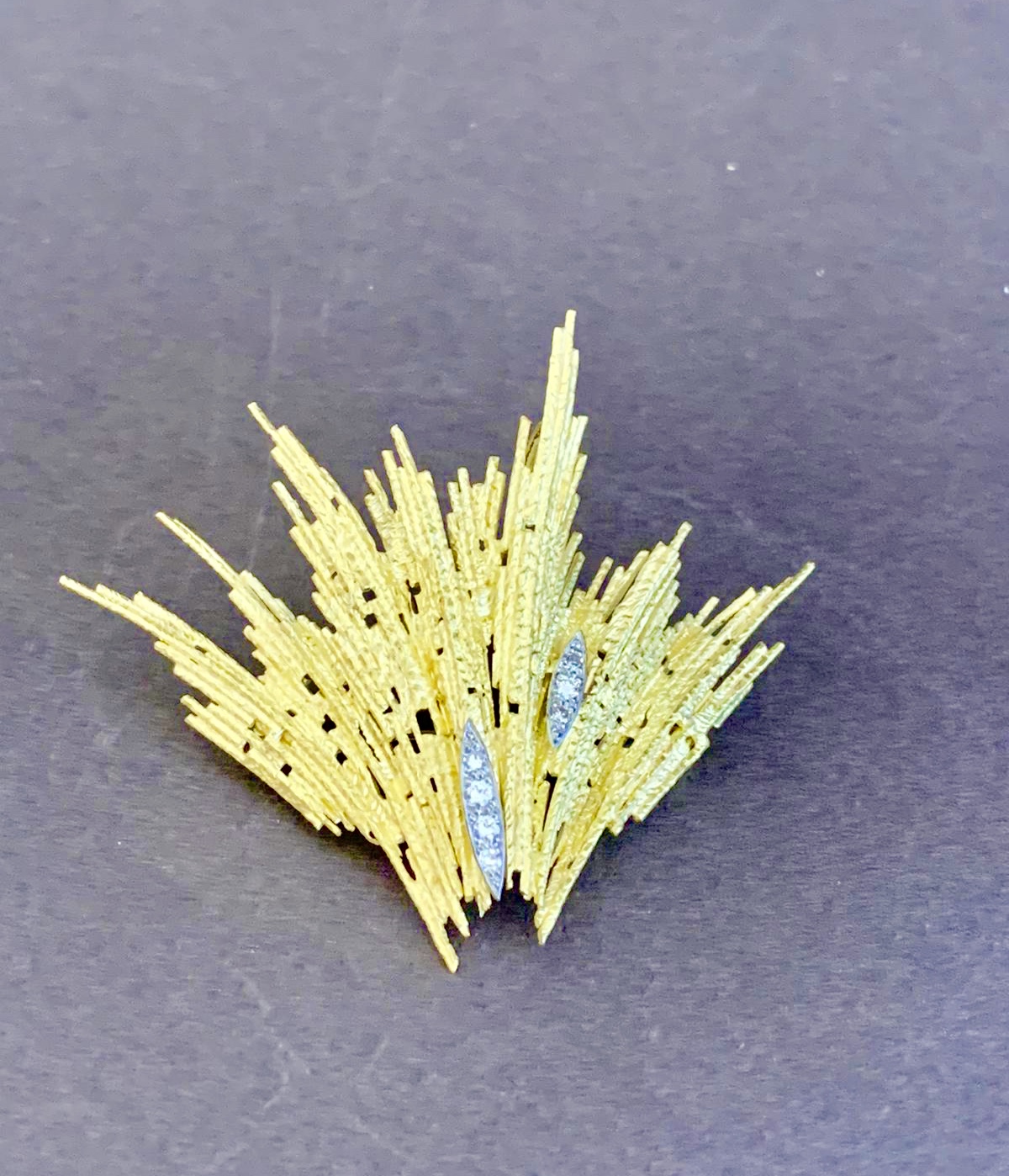 ANDREW GRIMA SPRAY BROOCH,SIGNED GRIMA,HJCo 1970