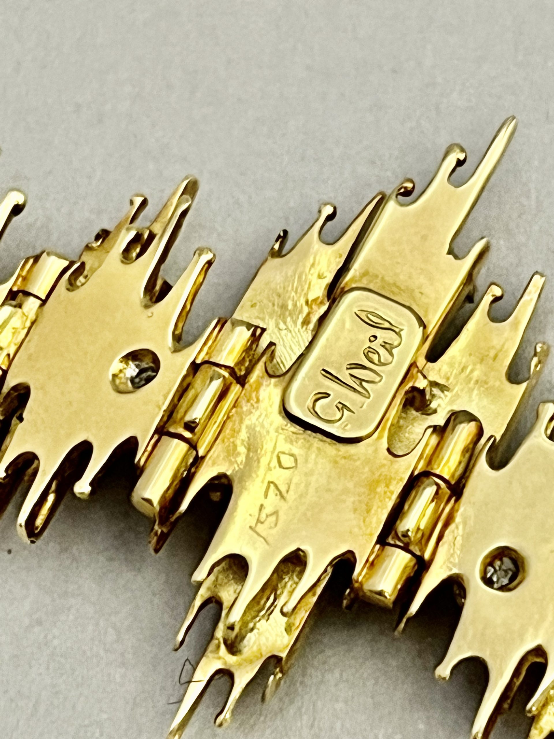 GEORGE WEIL 18ct GOLD BRACELET WITH 2.8 CTS OF DIAMONDS